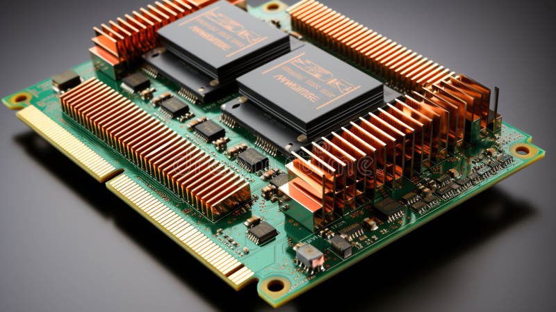 Computer RAM (Desktop) Isolated on White Stock Illustration ...