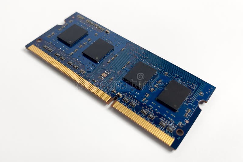 Computer RAM. Memory Chips on an so-DIMM Module Stock Photo - Image of ...
