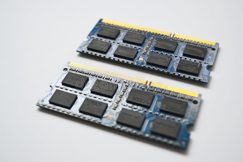 Computer RAM Modules, Isolated on a White Background. Stock Photo ...
