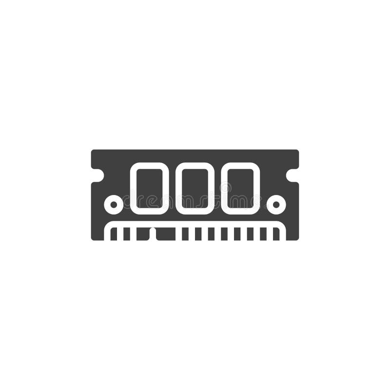 Computer RAM vector icon stock vector. Illustration of hardware - 240414393