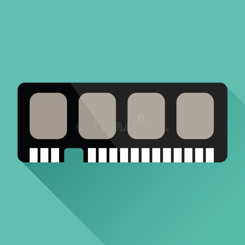 Computer Ram. Vector Illustration Decorative Design Stock Vector ...