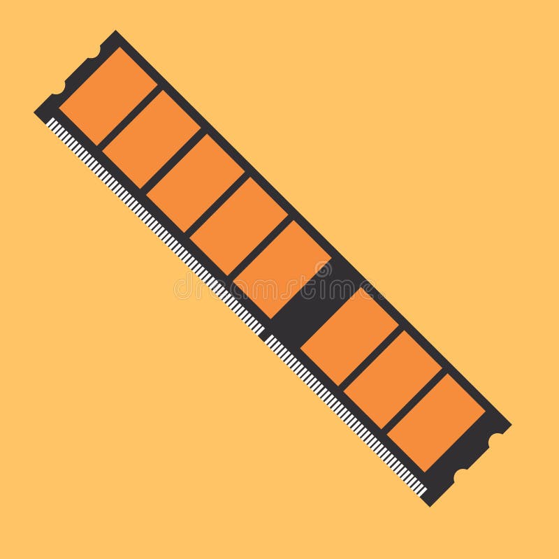 Computer Ram. Vector Illustration Decorative Design Stock Vector ...