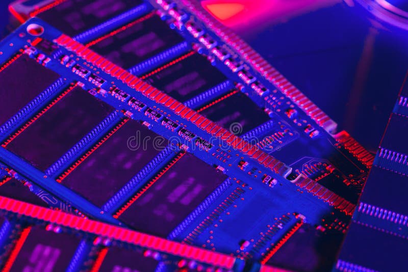 Computer Random Access Memory RAM Close Up Stock Photo - Image of byte ...