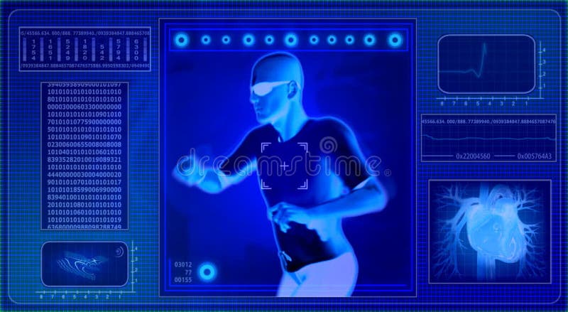 Computer X-raying Human Body Stock Video - Video of blue, body: 74025733