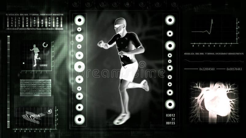 Computer X-raying Human Body Stock Footage - Video of competitor, sport ...