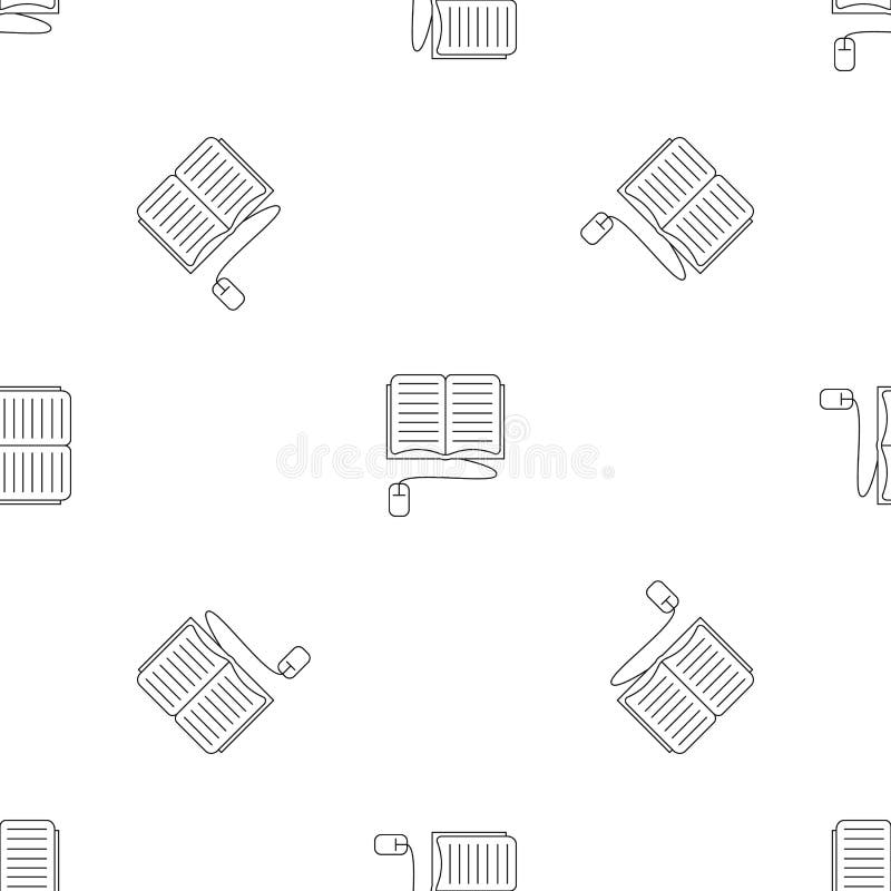Computer Reading Pattern Seamless Vector Stock Vector - Illustration of ...