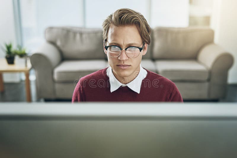 Dont Stop until You Find a Solution. a Young Man Suffering from Stress ...