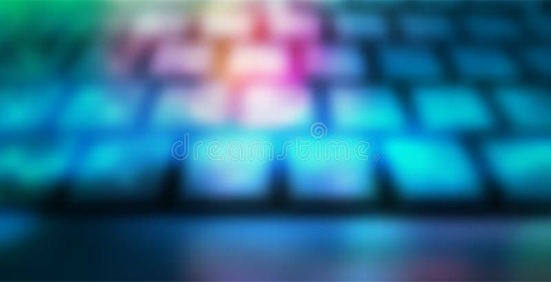 Computer Realistic Keyboard Blured Vector Background Stock Vector ...
