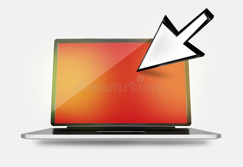 Computer red stock illustration. Illustration of screen - 56085522