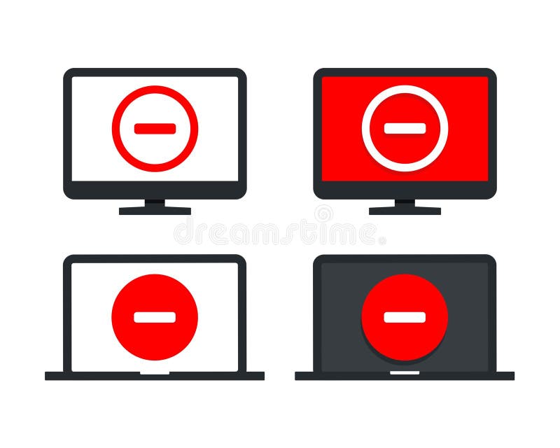 Computer Reduce Icon. Illustration Vector Stock Vector - Illustration ...
