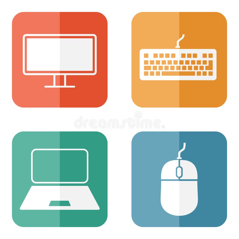 Computer related icons stock vector. Illustration of arrow - 80381601