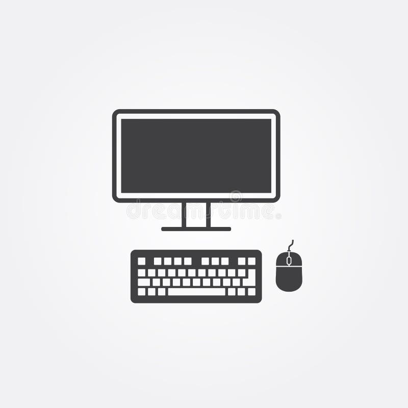 Computer related icons stock vector. Illustration of keyboard - 80311038