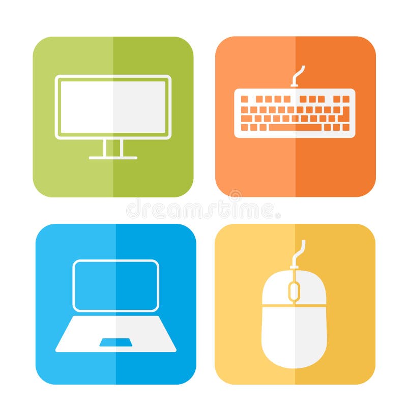 Computer related icons stock vector. Illustration of arrow - 80381601