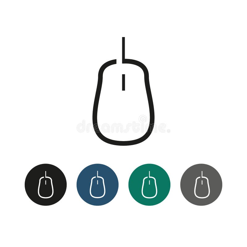 Computer Mouse Outline Graphic Illustration Stock Vector - Illustration ...
