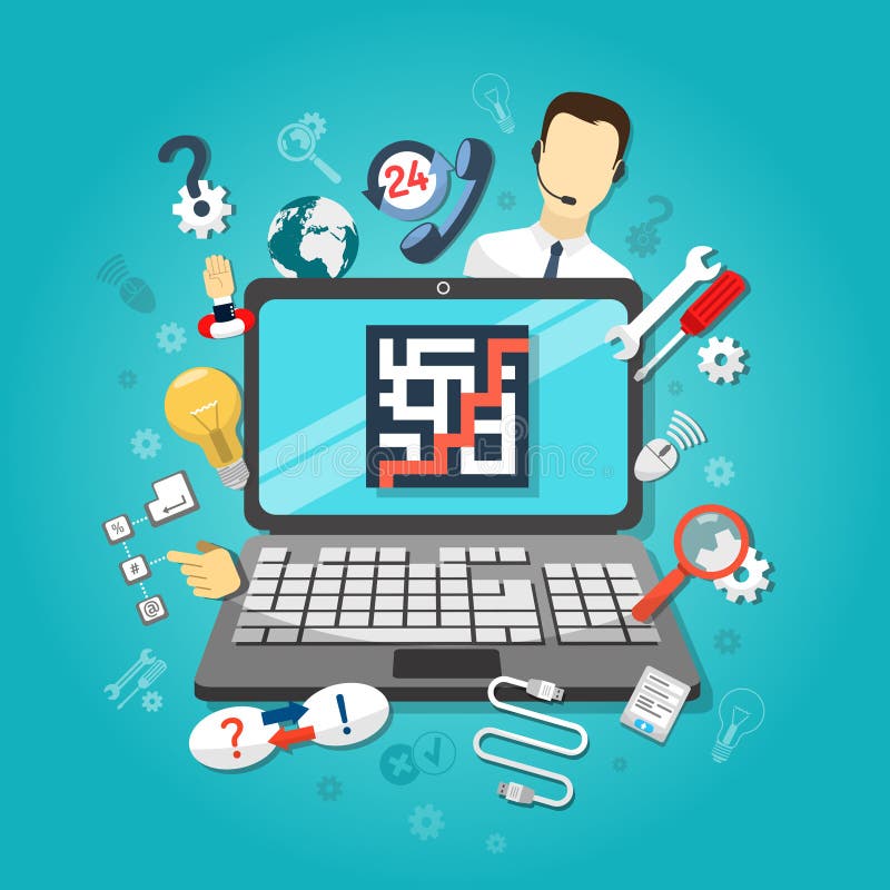 Support concept stock illustration. Illustration of customer - 43900766