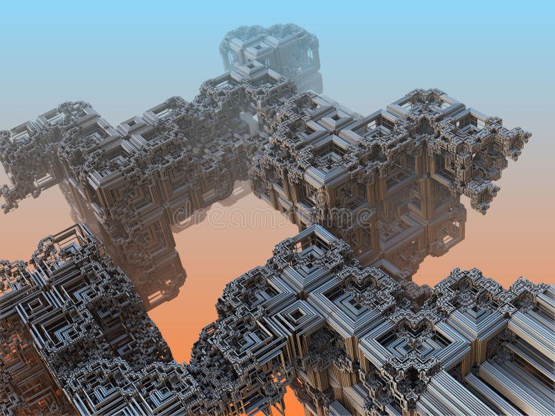 Computer Rendered Virtual Scenery Stock Illustration - Illustration of ...