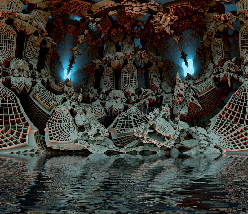 Computer Rendered Virtual Scenery Stock Illustration - Illustration of ...