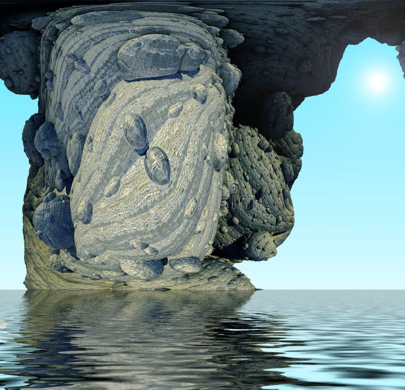 Computer Rendered Virtual Scenery Stock Illustration - Illustration of ...