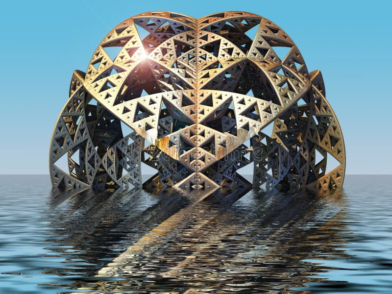 Computer Rendered Virtual Scenery Stock Illustration - Illustration of ...