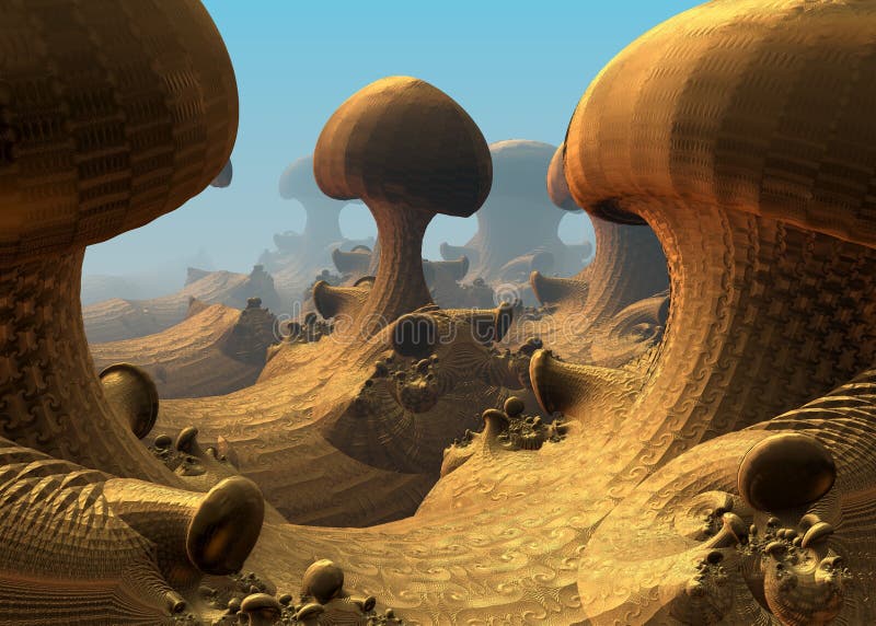 Computer Rendered Virtual Scenery Stock Illustration - Illustration of ...