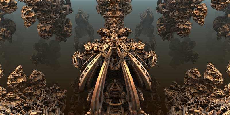 Computer Rendered Virtual Scenery Stock Illustration - Illustration of ...