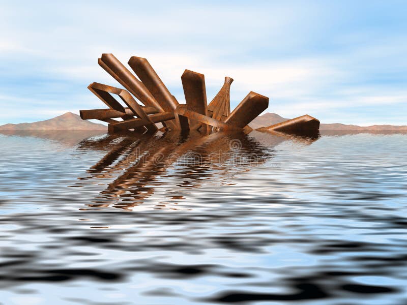 Computer Rendered Virtual Scenery Stock Illustration - Illustration of ...