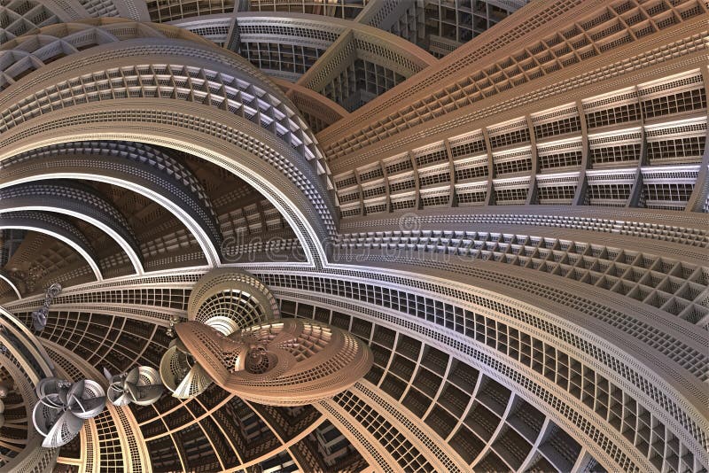 Computer Rendered Virtual Scenery Stock Illustration - Illustration of ...