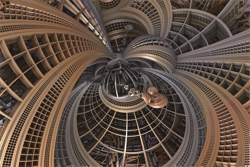 Computer Rendered Virtual Scenery Stock Illustration - Illustration of ...