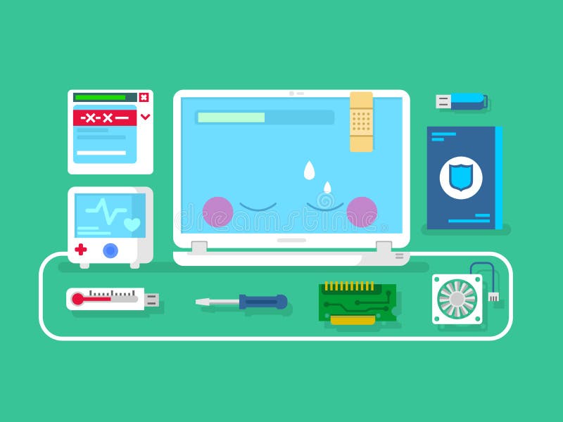 Repair Computer Vector Stock Illustrations – 38,015 Repair Computer ...