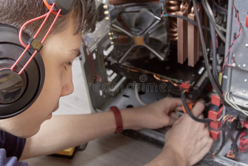 Computer Repair Cleaning of Components, from Dust Your Stock Image ...