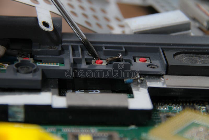 Computer Repair Concept Close-up View. Computer Service Stock Photo ...