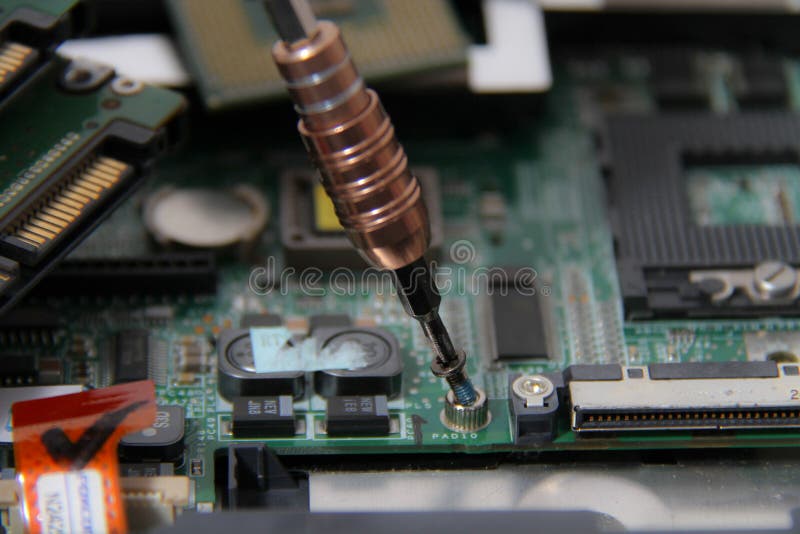 Computer Repair Concept Close-up View. Computer Service Stock Photo ...