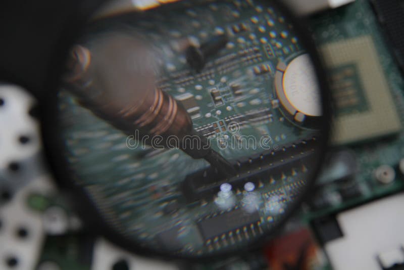 Computer Repair Concept Close-up View. Computer Service Stock Image ...