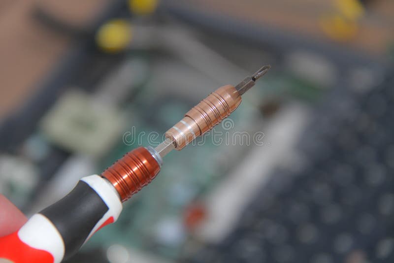 Computer Repair Concept Close-up View. Computer Service Stock Photo ...