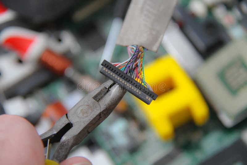 Computer Repair Concept Close-up View. Computer Service Stock Photo ...