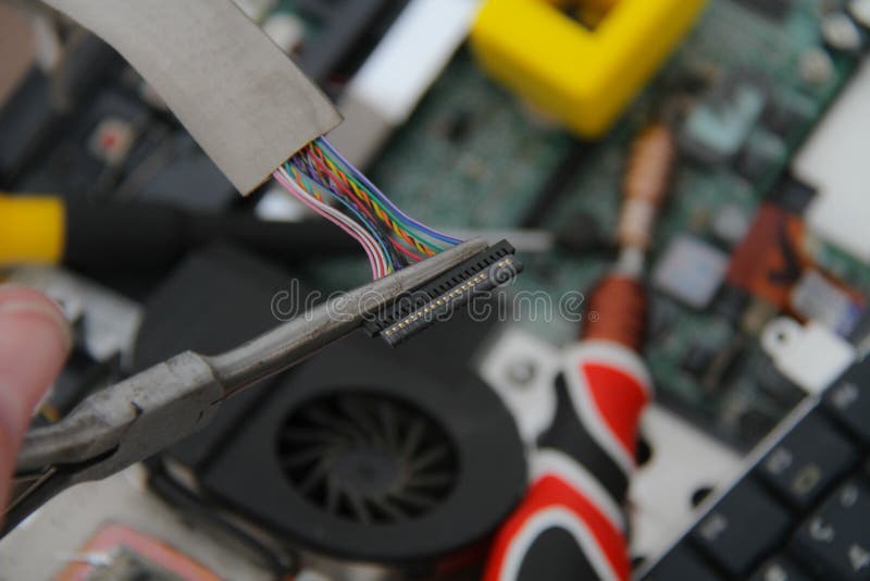 Computer Repair Concept Close-up View. Computer Service Stock Image ...