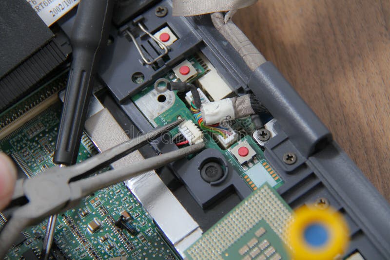 Computer Repair Concept Close-up View. Computer Service Stock Image ...