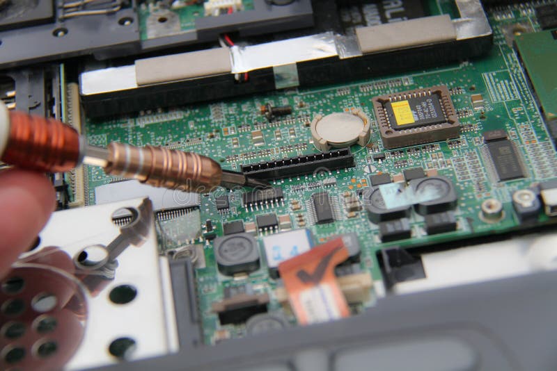 Computer Repair Concept Close-up View. Computer Service Stock Photo ...