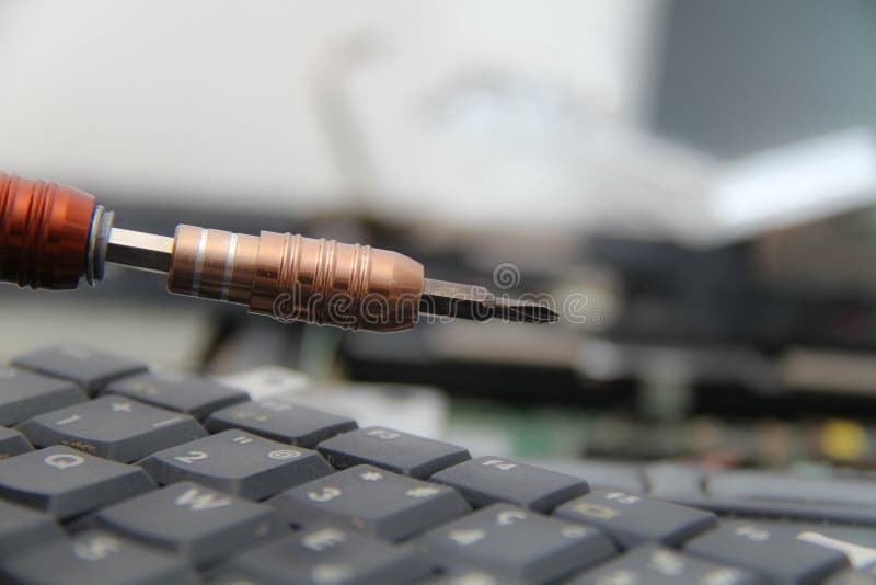 Computer Repair Concept Close-up View. Computer Service Stock Image ...