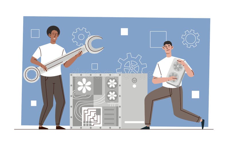 Computer Repair Poster Stock Illustrations – 623 Computer Repair Poster ...