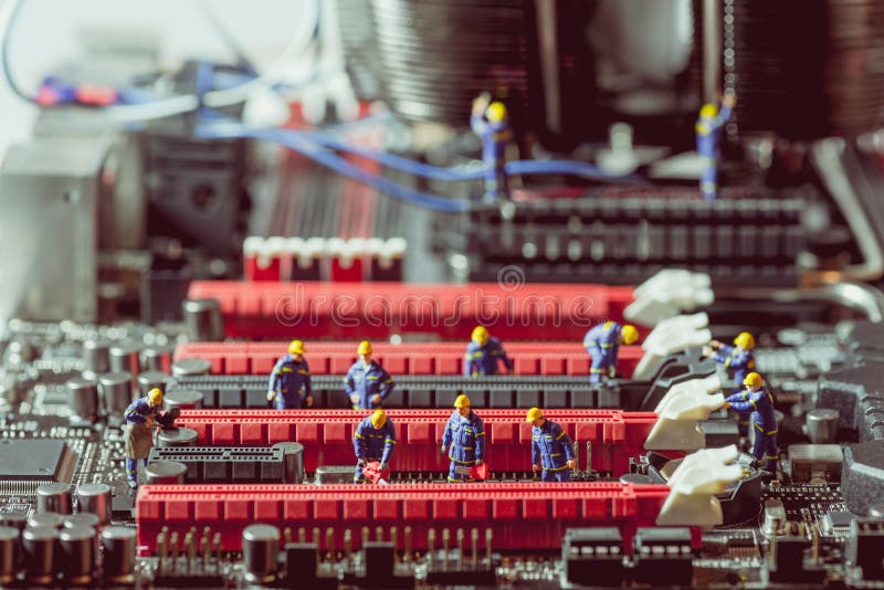 CPU Repair stock photo. Image of concept, fixing, miniature - 24924002