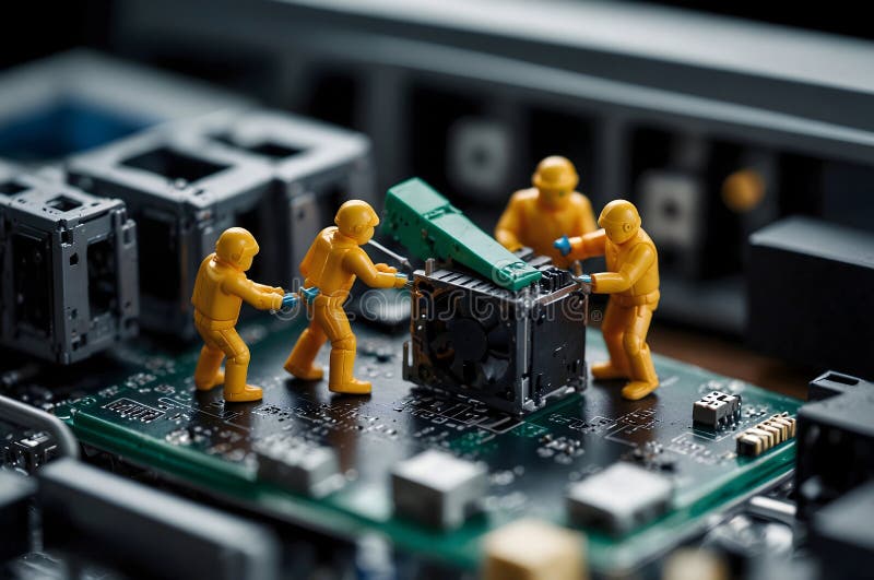 Computer Repair. the Concept Stock Illustration - Illustration of ...