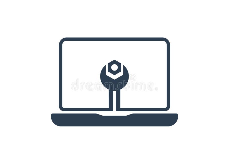 Computer Repair - Digital Computer Logo. Symbol Repair Service Vector ...