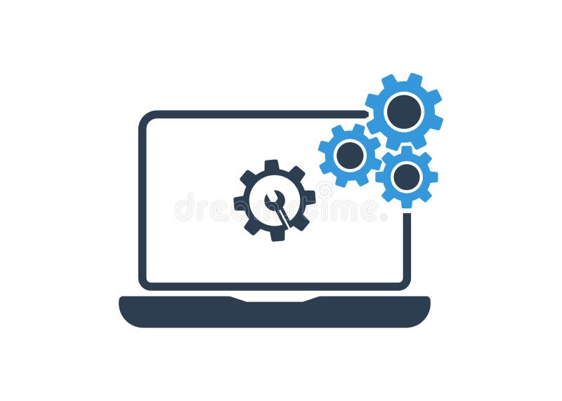 Computer Repair - Digital Computer Logo. Symbol Repair Service Vector ...