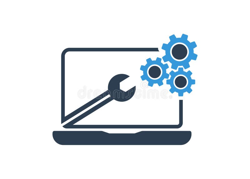 Computer Repair - Digital Computer Logo. Symbol Repair Service Vector ...