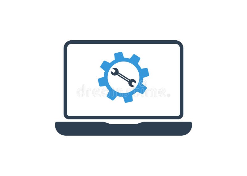 Computer Repair - Digital Computer Logo. Symbol Repair Service Vector ...