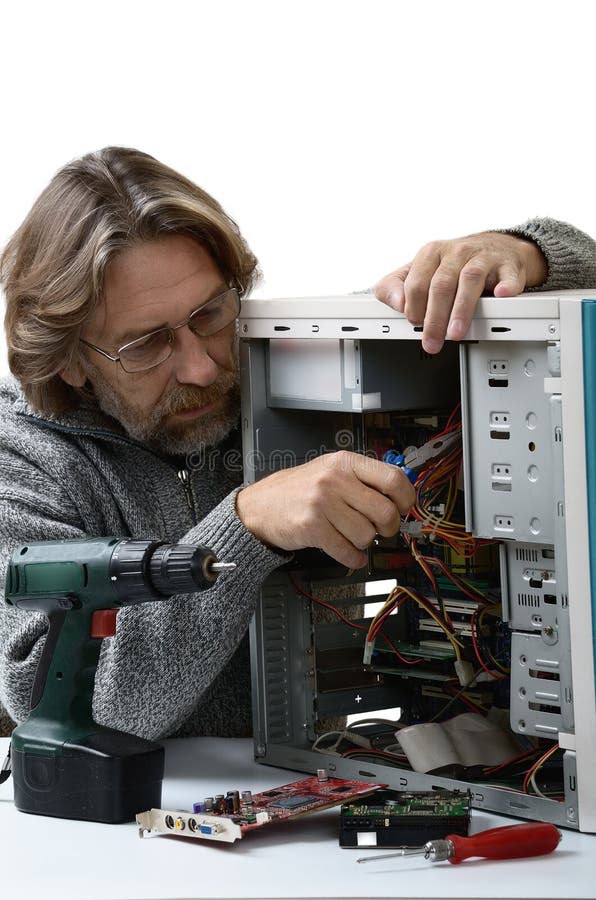 Computer repair stock photo. Image of caucasian, support - 30760566