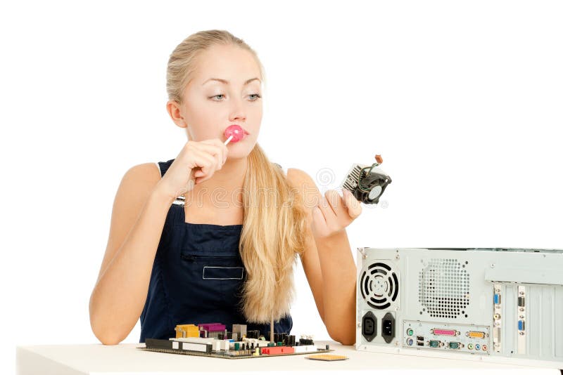 Computer Repair Engineer stock image. Image of repair - 17200359