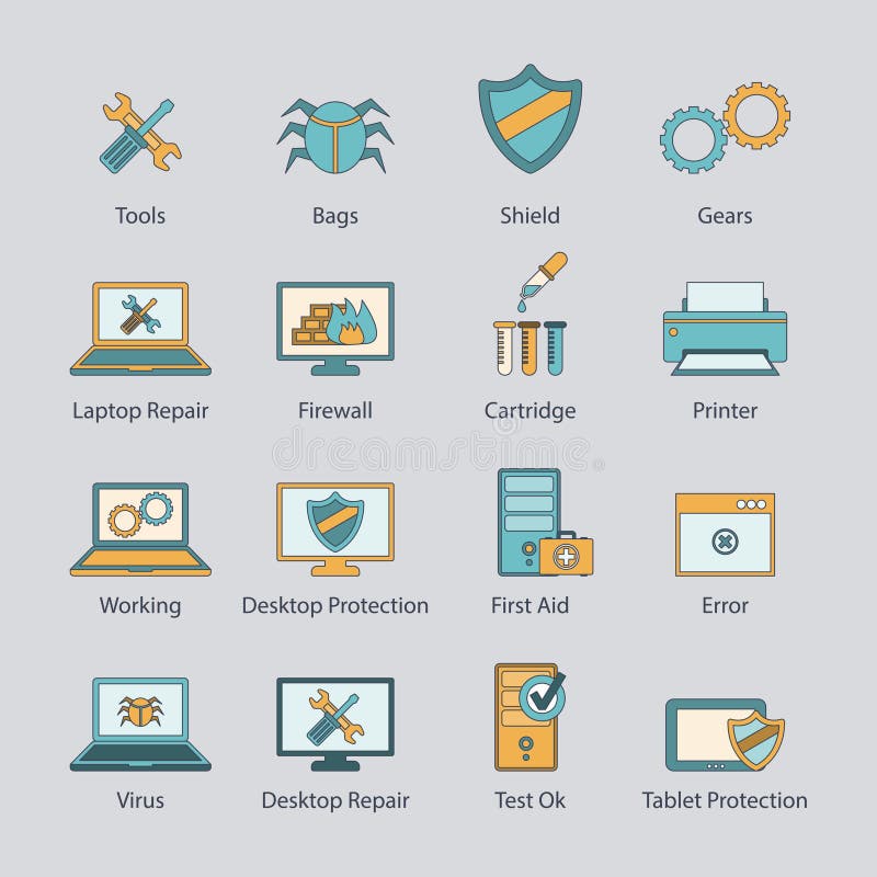 Repair Computer Vector Stock Illustrations – 38,015 Repair Computer ...