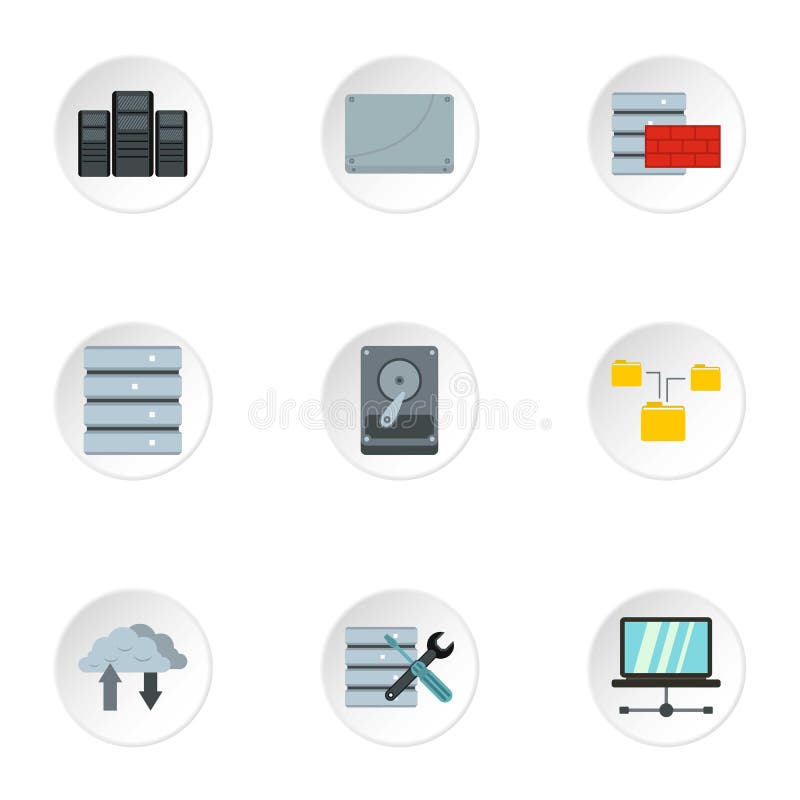 Computer Repair Service Icons Set, Cartoon Style Stock Vector ...